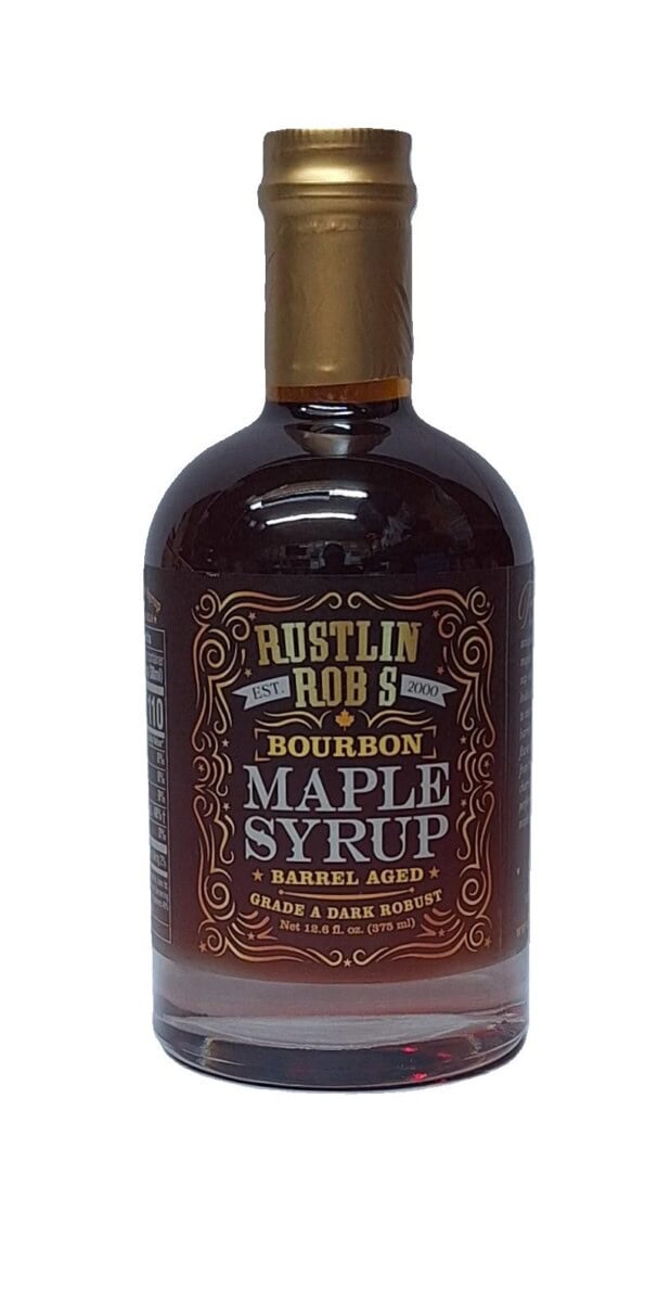 Bourbon Maple Syrup 12.6 oz. • Rustlin' Rob's Gourmet Texas Foods